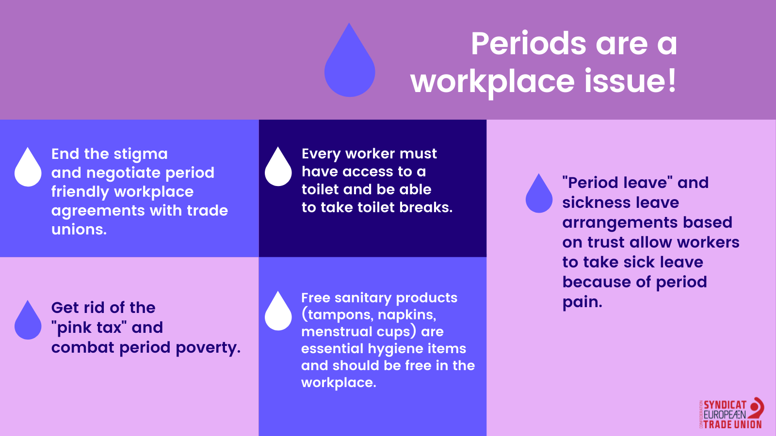 Periods are a workplace issue! | ETUC